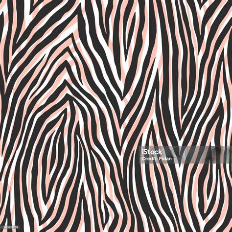 Varrat Nélküli Vektor Fekete És Rózsaszín Körvonal Zebra Szőrme Minta