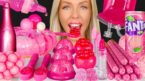 Asmr Pink Desserts Peach Fanta Swedish Berries Raspberry Lemonade