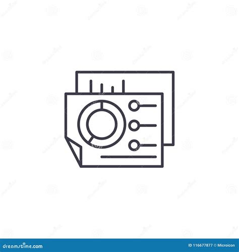 Business Dashboard Linear Icon Concept Business Dashboard Line Vector Sign Symbol