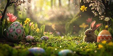 3d Easter Background Disney Style Illustrations 3d Easter Background