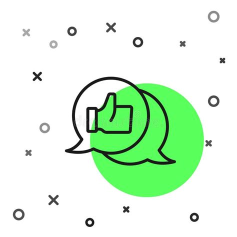 Black Line Consumer Or Customer Product Rating Icon Isolated On White Background Vector Stock