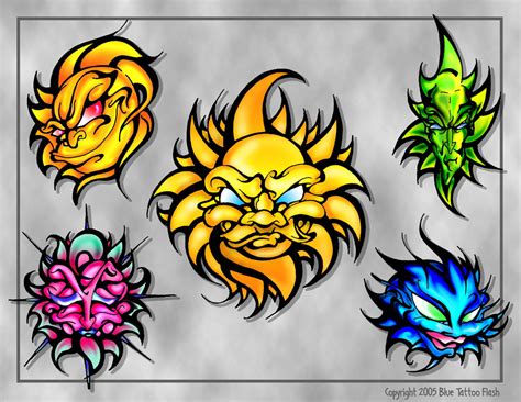 Sun Tattoo Flash Sheet By Beejaydel On Deviantart