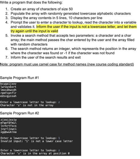 Solved USE JAVA Note Program Must Use Camel Case For Chegg Com