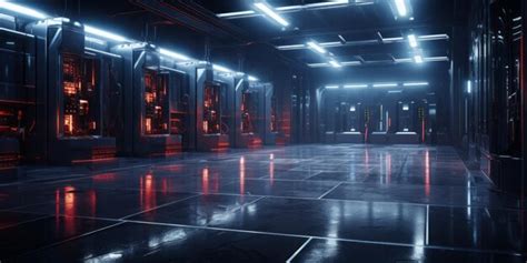Premium AI Image Data Center In The Style Of Darkest Academia Neo