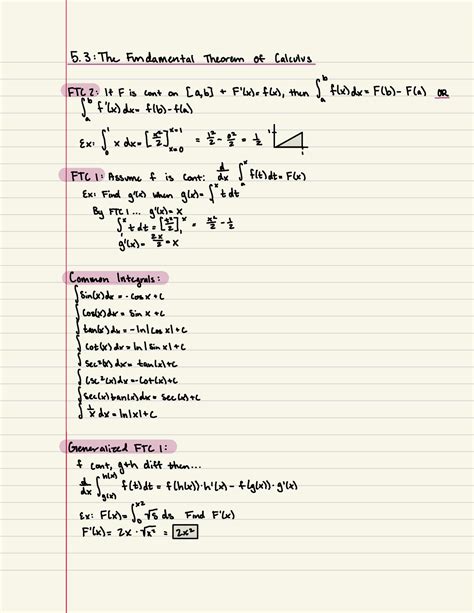 Fundamental Theorems Of Calc 53 The Fundamental Theorem Of Calculus