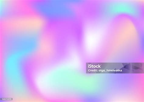 Pearlescent Gradient Retro Geometry Invitation Blur Design Br Stock