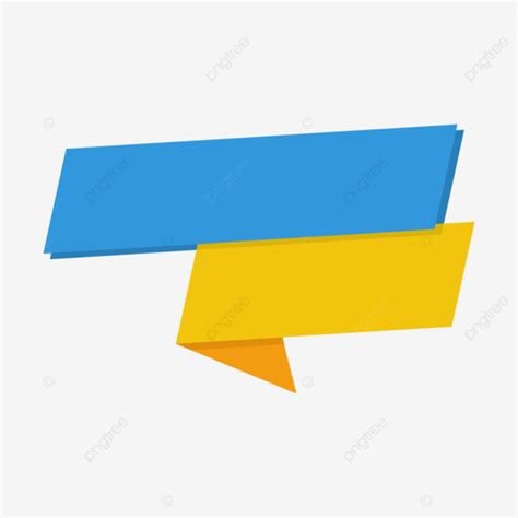 Blue Yellow Empty Banner Vector Blank Shape Banner Blank Shape Banner