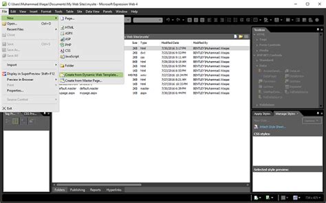 Template Microsoft Expression Web Senturinei