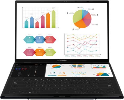 كمبيوتر محمول Asus Zenbook Duo ثنائي الشاشة Ux8406m، شاشة لمس 14 بوصة