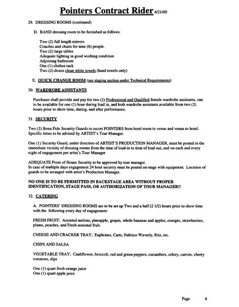 Pointer Sisters Backstage Rider The Smoking Gun