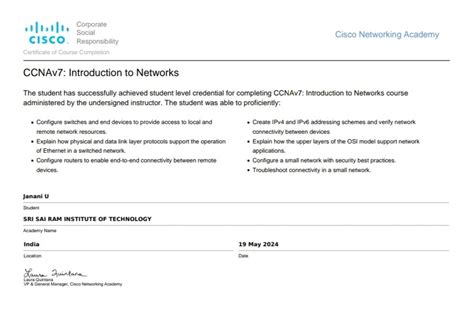Janani U On Linkedin Ccna Cisco Networking Professionaldevelopment