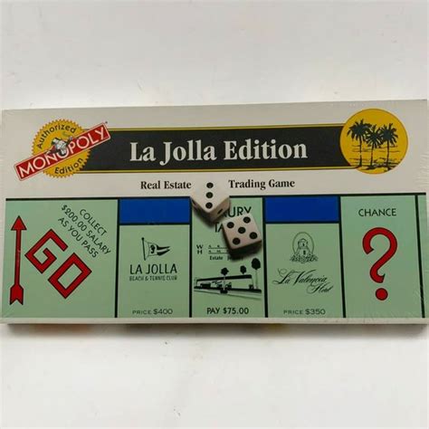 Hasbro Games Vintage Monopoly La Jolla Edition Rare Authorized