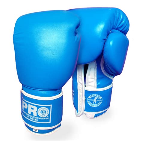 Protek Boxing Training Gloves 14 Oz Leather Velcro Ptbg14
