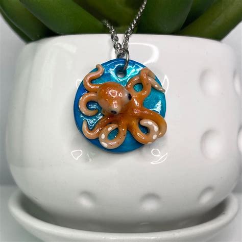 Octopus Necklace Etsy