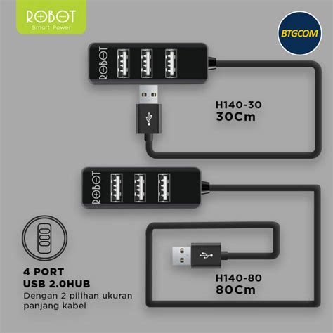 USB HUB ROBOT H140 80 USB A 2 0 TO USB2 0x4 BTGCOM