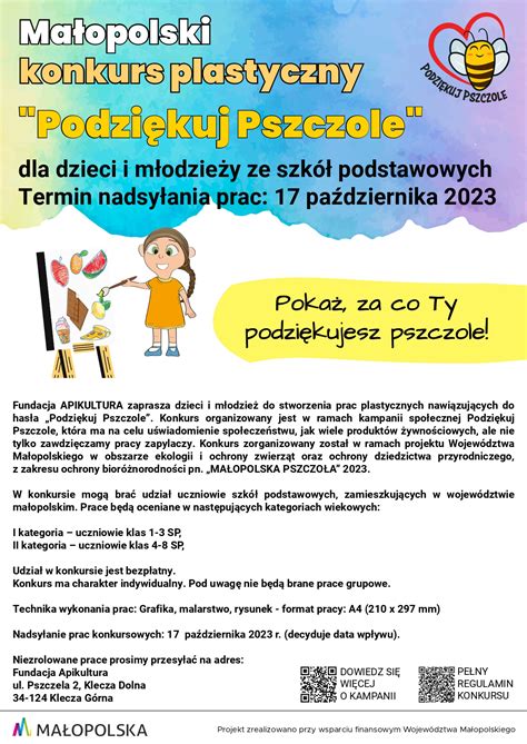 Podziękuj Pszczole konkurs plastyczny Dziecko