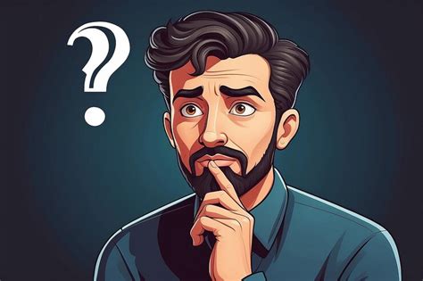 Premium Ai Image Man Is Thinking Question Mark Vector Illustration In