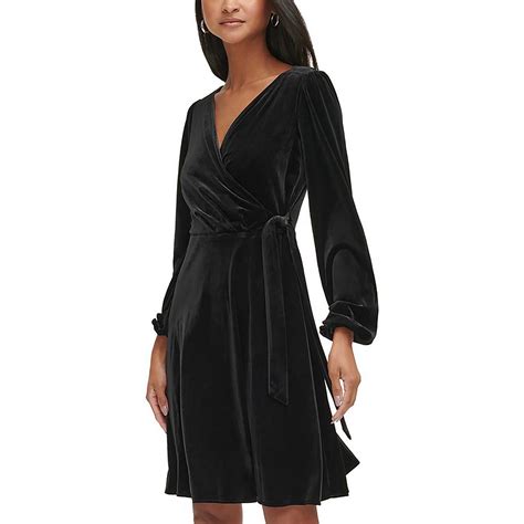 Karl Lagerfeld Paris Womens Above Knee Velvet Fit And Flare Dress Product