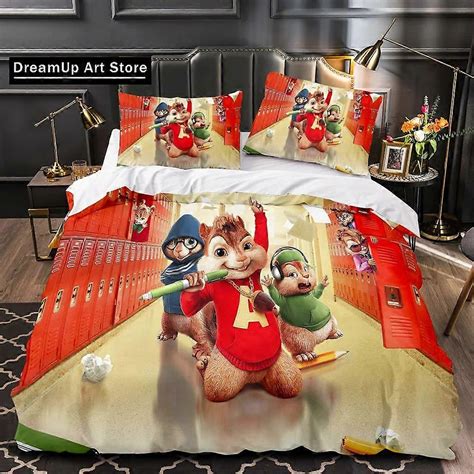 A3471 Bed Sheets C Chipmunk A Alvin Bedding Setduvet Cover Double Adult