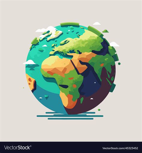 Save Planet Earth Globe Low Poly Design Mother Vector Image