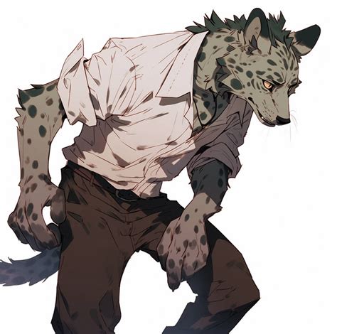 Ai Generated Art Anthropomorphic Hyena 3 By Higurashiyami On