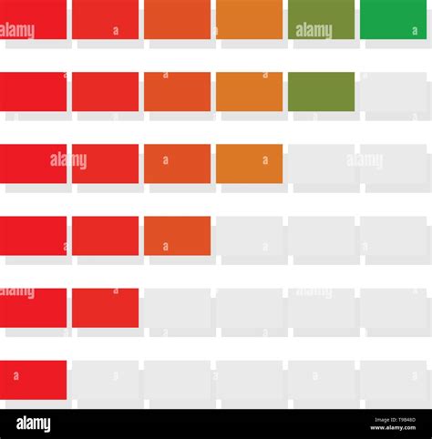 Progress Bar Bar Chart With 6 Steps Stock Vector Image And Art Alamy