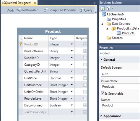 Microsoft LightSwitch Querying And Filtering Data