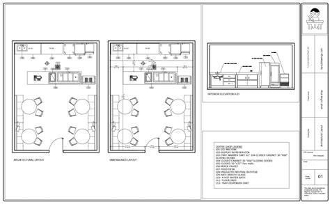 Small Coffee Shop Pdf Layout Drawings