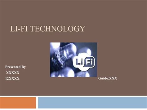 li fi technology by saikiran panjala ppt