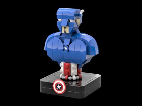 Lego Moc Captain America Bust By Veyniac Rebrickable Build With Lego
