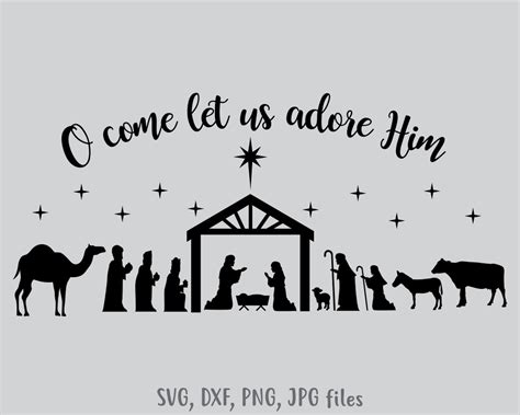 Nativity Svg Nativity Scene Svg Christmas Svg Holiday Decoration
