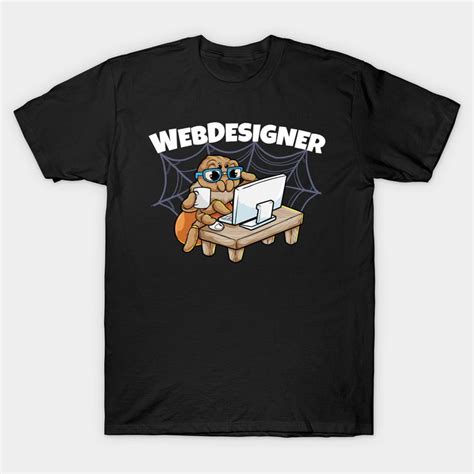 web design programmer computer nerd spider t shirt
