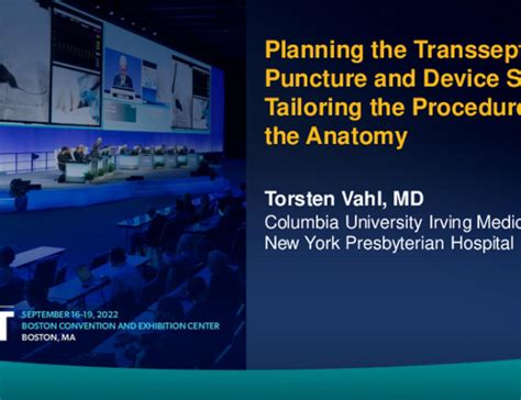 planning the trans septal puncture and device sizing tailoring the