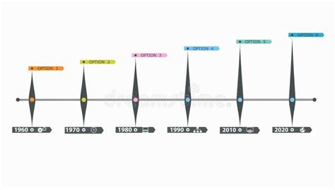 Timeline Infographics With Economic Icons Vector Circular Structure Design Stock Vector