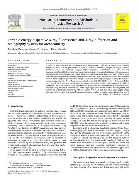 Pdf Portable Energy Dispersive X Ray Fluorescence And X Ray