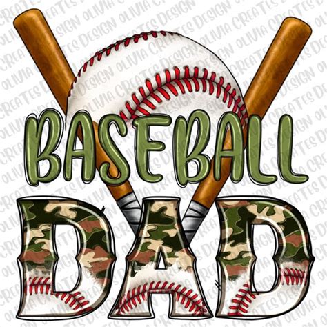 Baseball Dad Png Sublimation Design Download Baseball Png Etsy