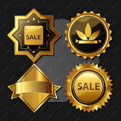 Premium Vector Elegant Gold Badges And Emblems Premium Vector Collection