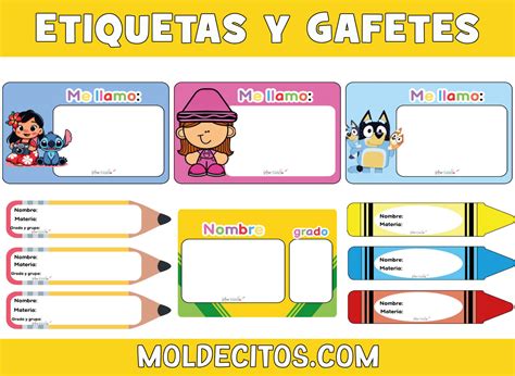 Etiquetas Escolares Y Gafetes