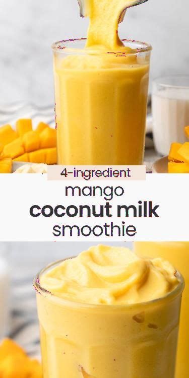 Mango Coconut Milk Smoothie Artofit