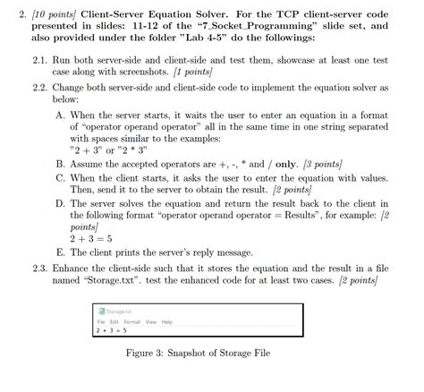 Points Client Server Equation Solver For The TCP Chegg