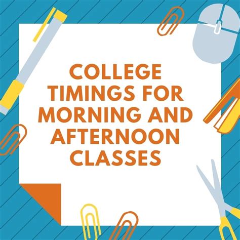 College Timings For Morning And Afternoon Classes Forman Christian