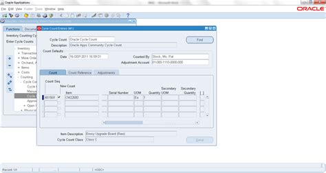 Enter Cycle Count Entries ORACLE APPS COMMUNITY