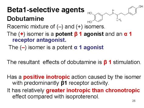 Adrenoceptor Agonists Sympathomimetic Drugs 1 Relative Receptor Affinities