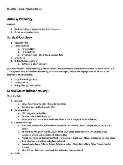 Forensic Pathology Notes Pdf Science And Mathematics
