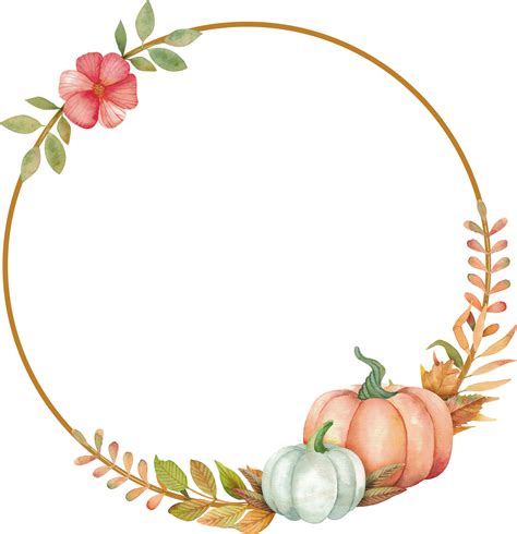 guirnalda de calabazas y otoño hojas acuarela mano dibujo ilustración PNG