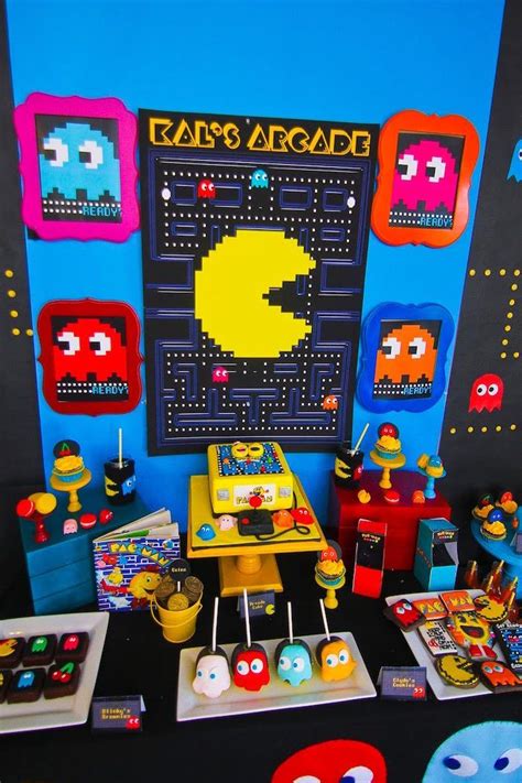 Pac Man Themed Birthday Party Kara S Party Ideas Festas De