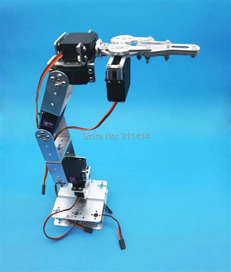 1set Aluminium Robot 6 DOF Arm Mechanical Robotic Arm Clamp Claw Mount