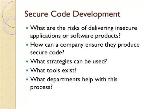 PPT Secure Code Development PowerPoint Presentation Free Download ID 5584888
