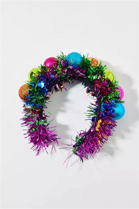 Festive Tinsel Holiday Headband Urban Outfitters