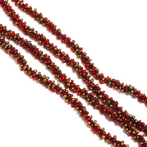 1 Mtr Seed Bead Beaded String For Necklace Multicolor